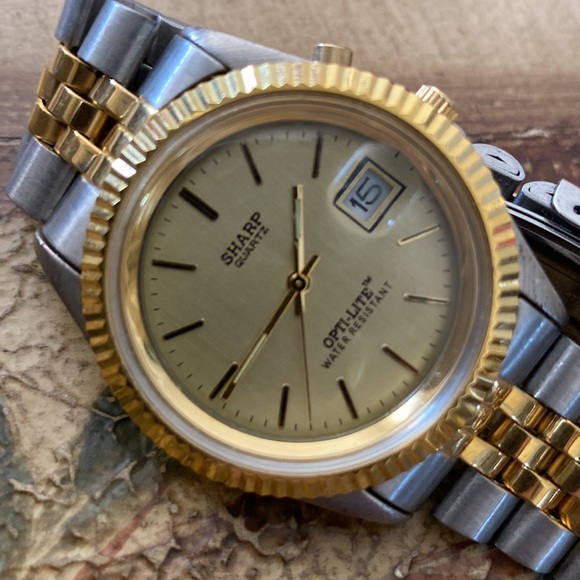 Accessories | Sharp Quartz Opti Lite Japan Movement Watch | Poshmark